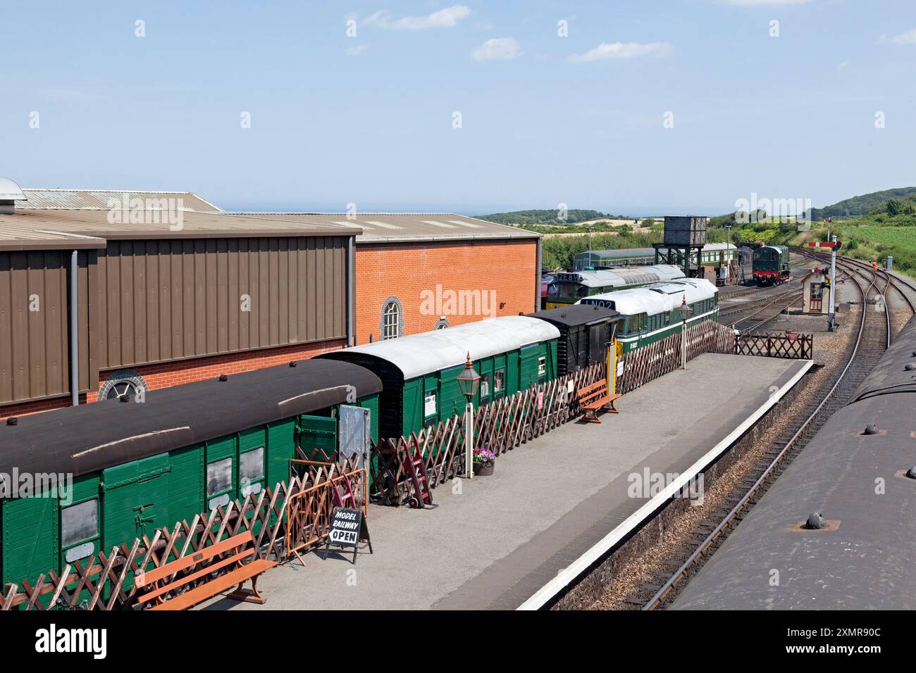North Norfolk Railway workshops at Weybourne station Stock Photo - Alamy