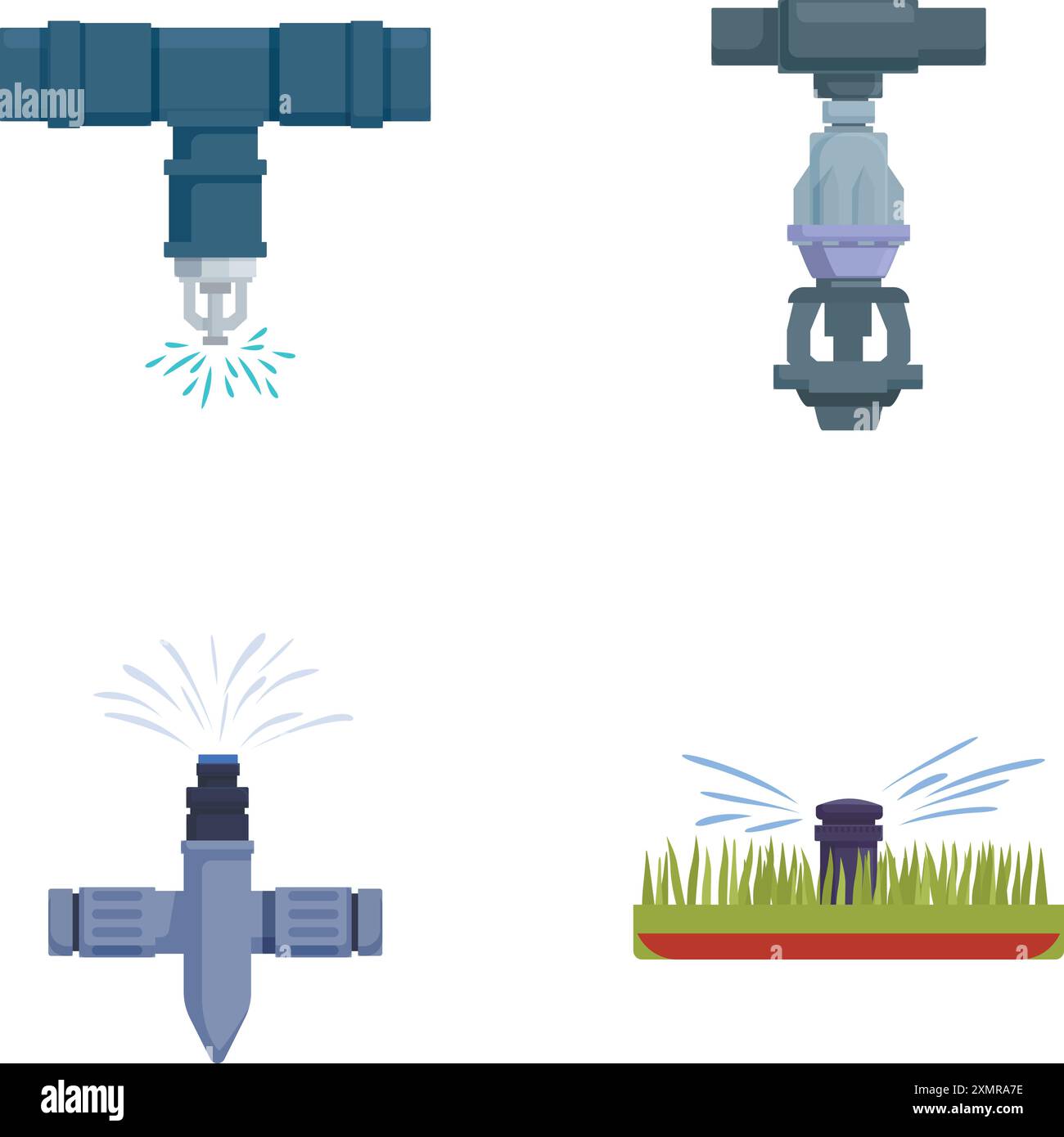 Sprinklers watering a turf farm hi-res stock photography and images - Alamy