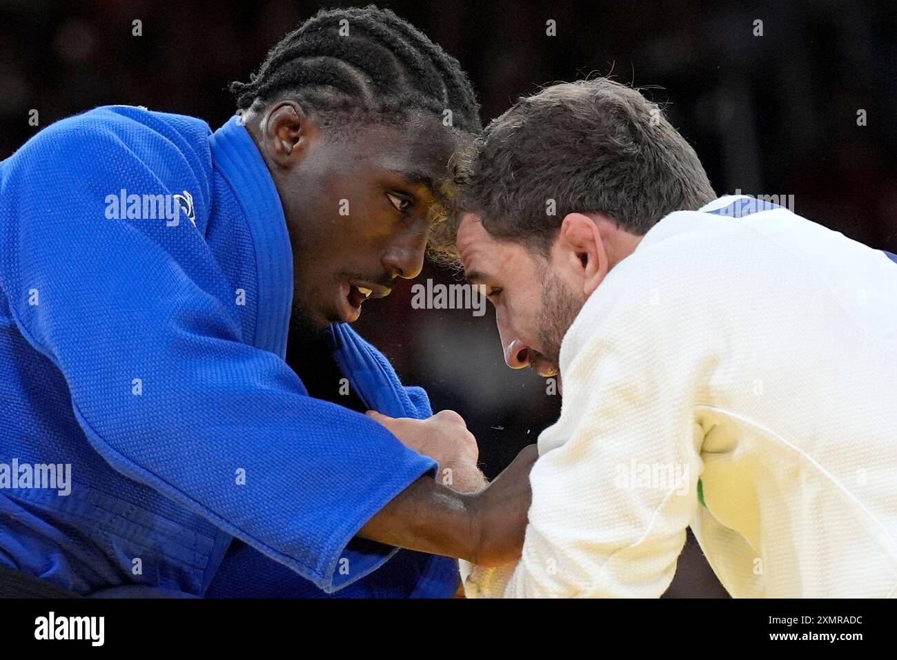 Azerbaijan's Hidayet Heydarov and France's Joan-Benjamin Gaba compete ...