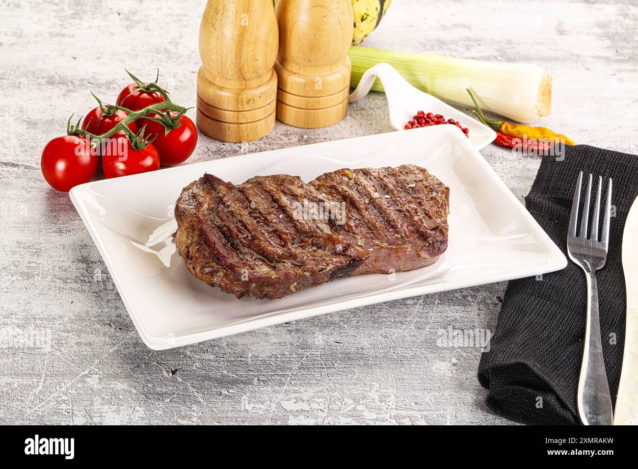 Rib eye steak grilled beef meat Stock Photo - Alamy