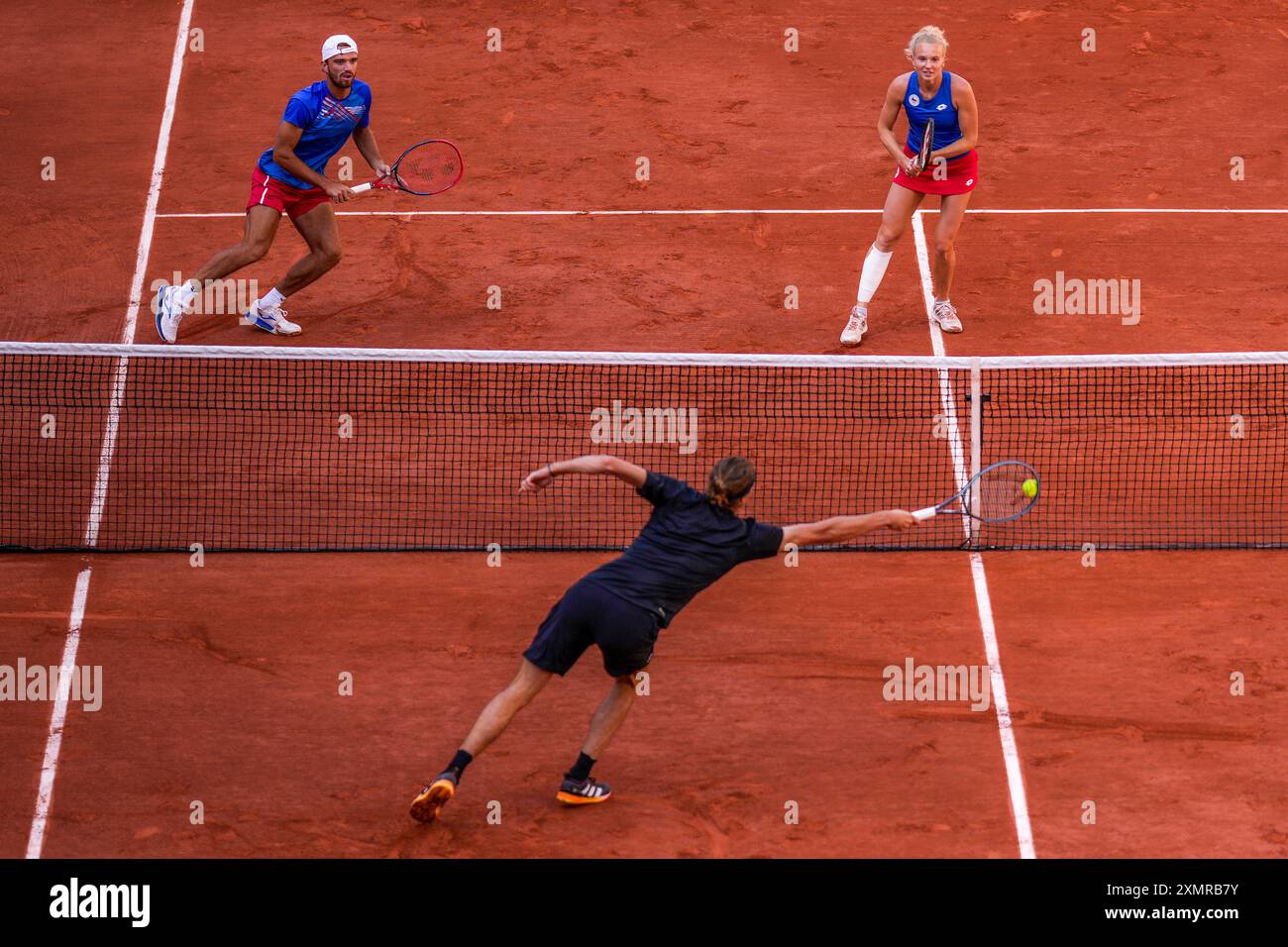 Tomas Machac, left, and Katerina Siniakova of the Czech Republic ...