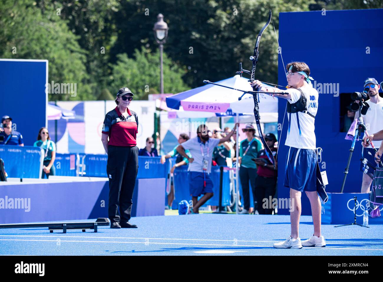 Paris, France. 29th July, 2024. Baptiste Addis (FRA), Archery, Men's ...