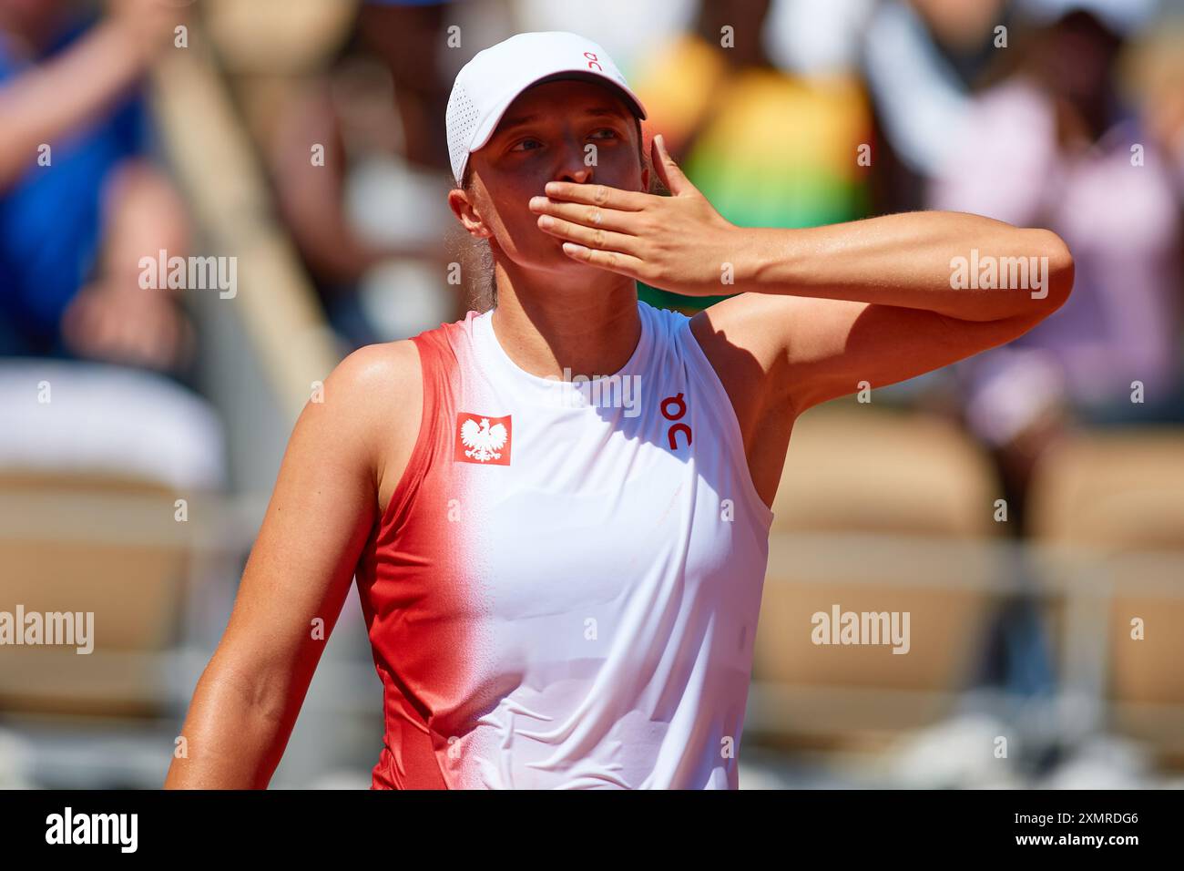 Iga Swiatek of Poland wins against Diane Parry of France during their ...