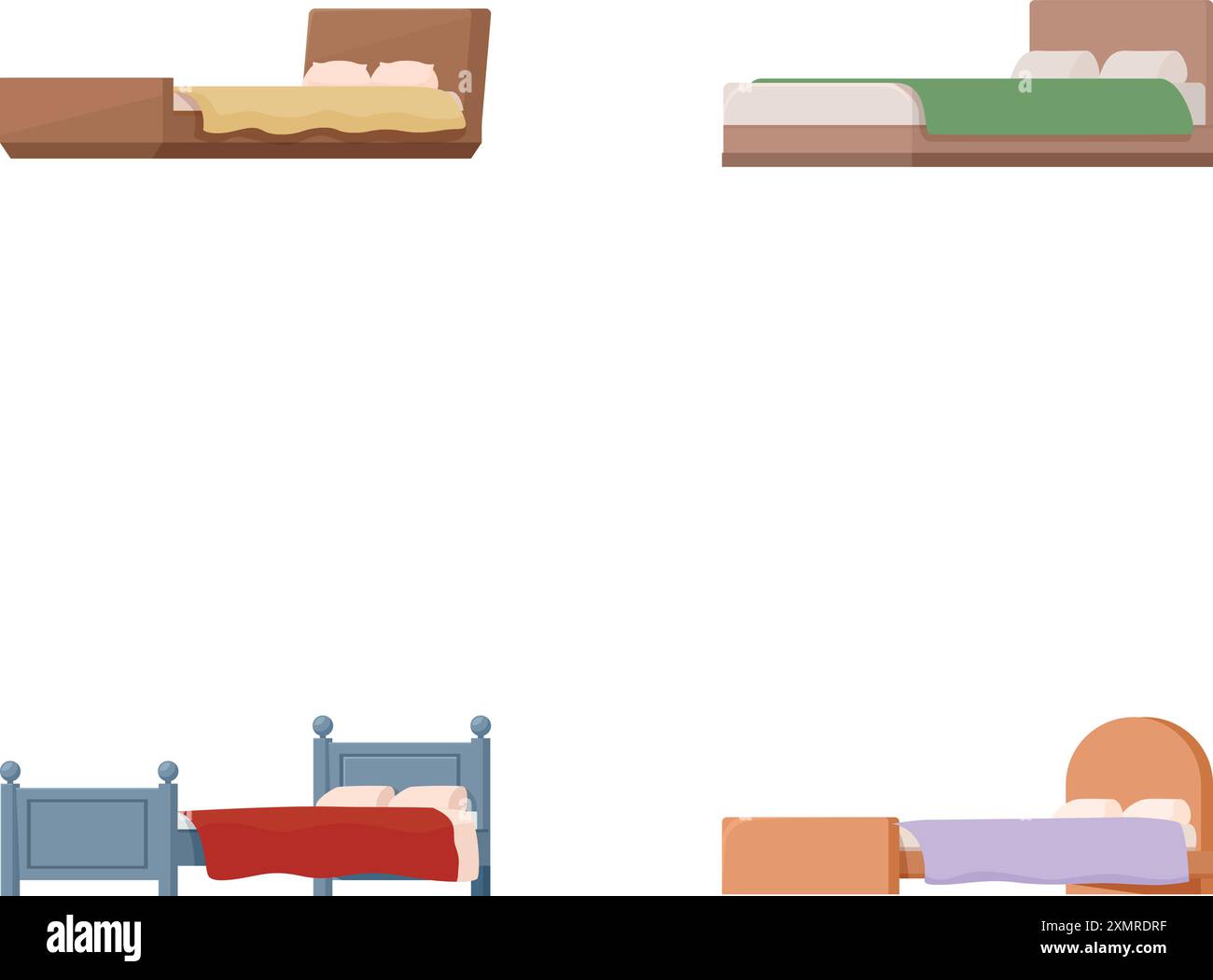 Stylish bedroom blankets Stock Vector Images - Alamy