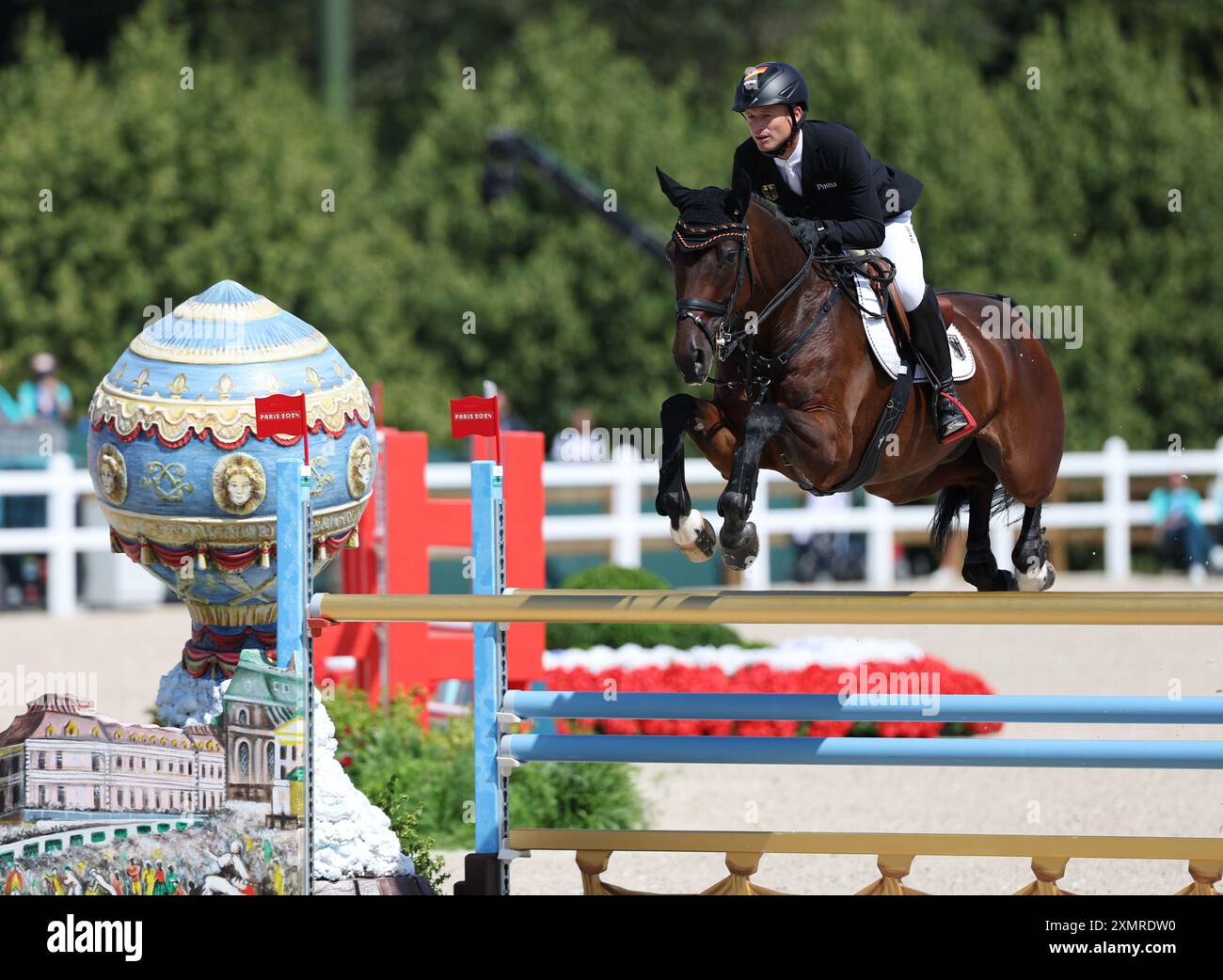 Versailles, France. 29th July, 2024. Michael Jung of Germany, riding ...