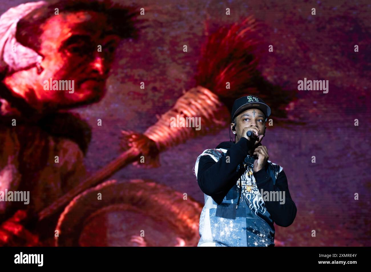 UK Rapper 21 Savage performing at Roskilde Festival 2024 Stock Photo ...