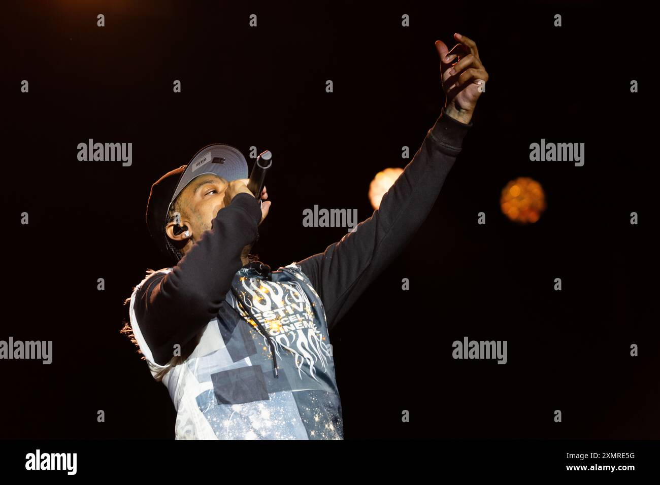 UK Rapper 21 Savage performing at Roskilde Festival 2024 Stock Photo ...