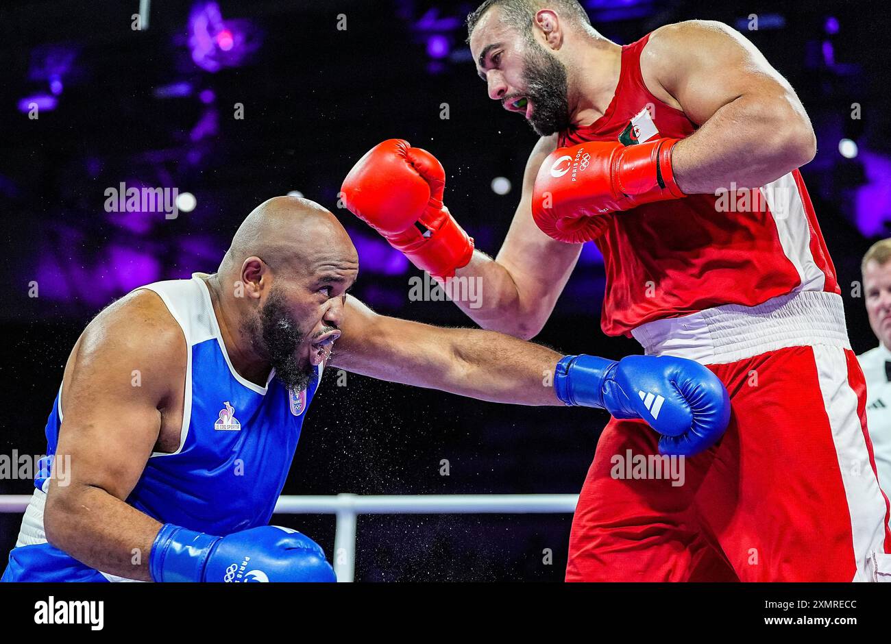 Paris, France. 29th July, 2024. Djamili-Dini Aboudou Moindze (in blue ...