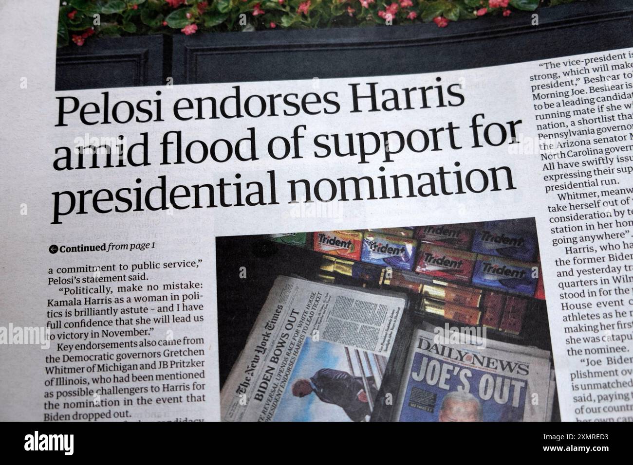 Nancy 'Pelosi endorses Harris amid flood of support for presidential ...
