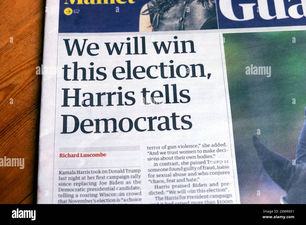 'We will win this election (Kamala) Harris tells Democrats' Guardian ...