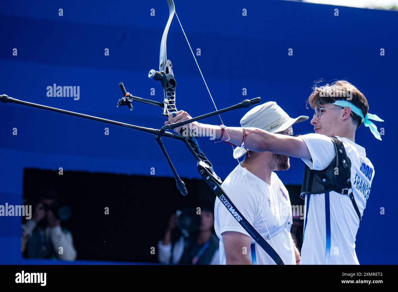 Paris, France. 29th July, 2024. Baptiste Addis (FRA), Archery, Men's ...