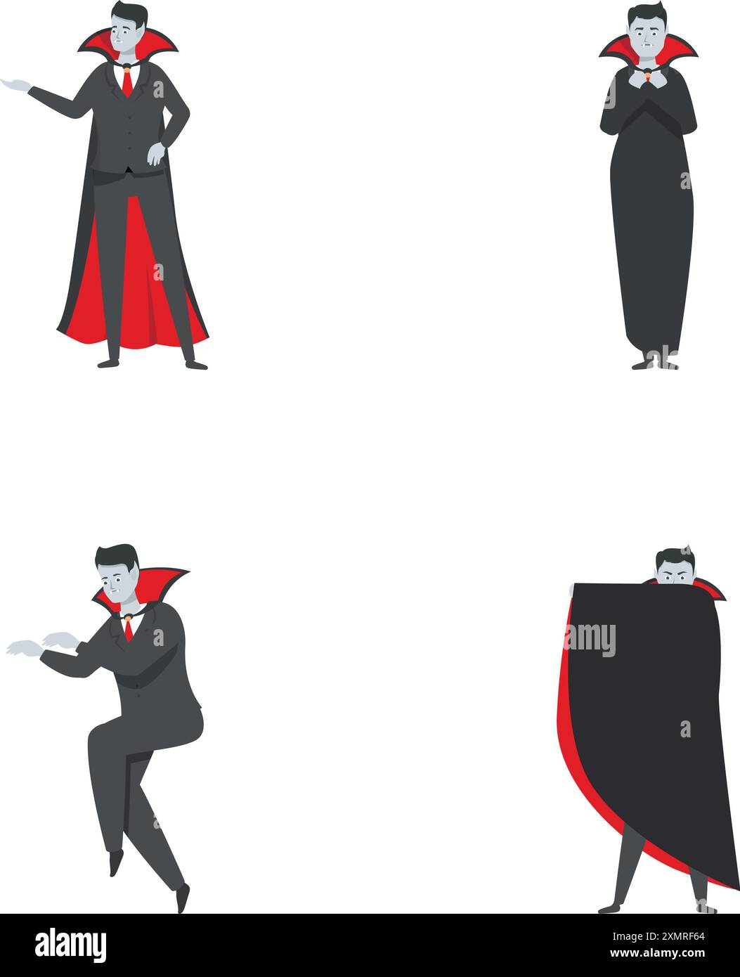 Collection of four creative vampire illustrations hi-res stock ...