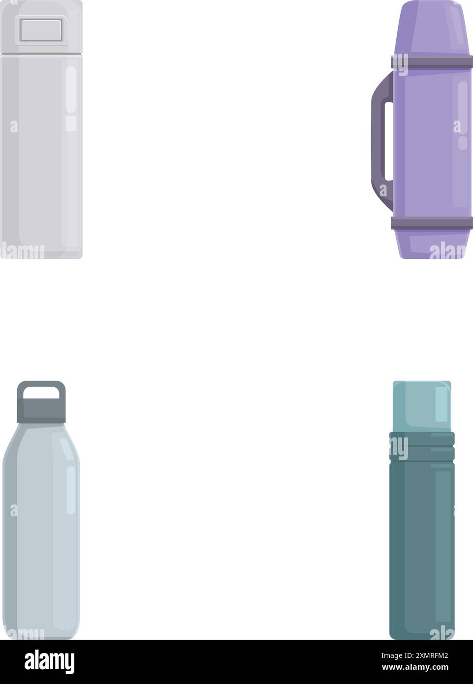 Collection of four vector icons depicting various designs of reusable ...