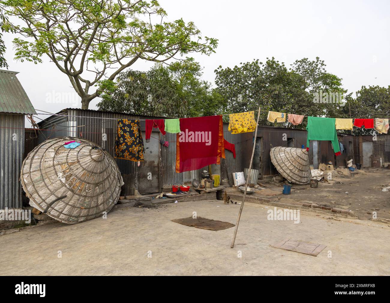 Mounds of rice with giant hat-shaped bamboo cones, Chittagong Division ...