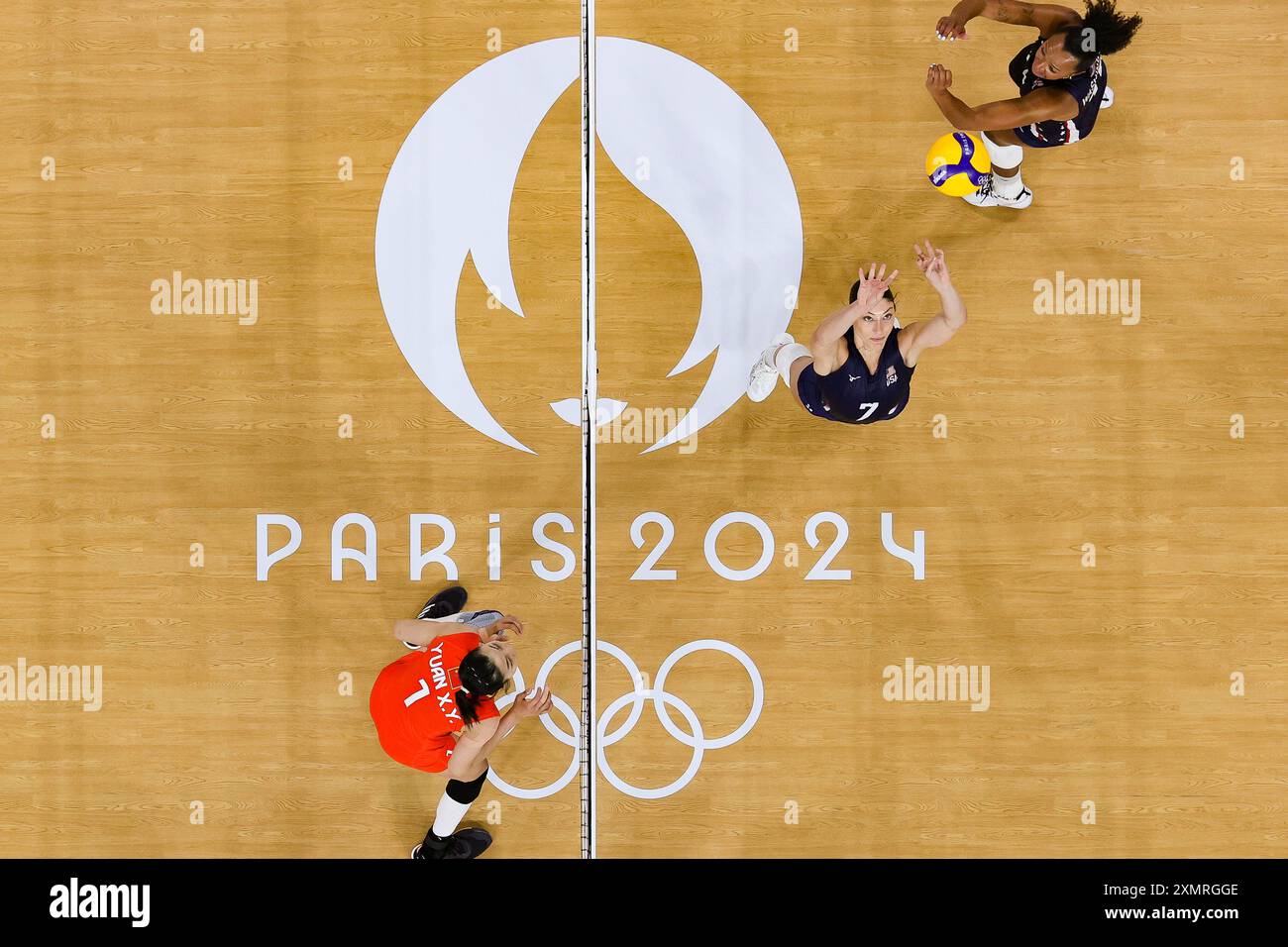 Paris, France. 29th July, 2024. Lauren Carlini (2nd R) of the United ...