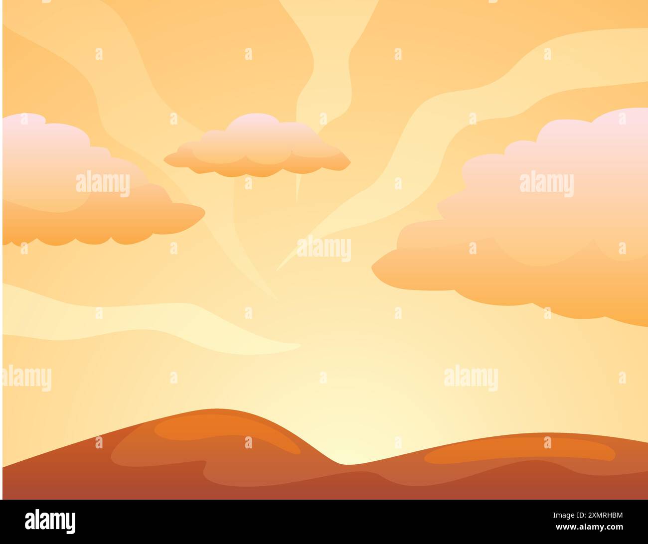 Arid landscape sky sunny day arid climate Stock Vector Images - Alamy