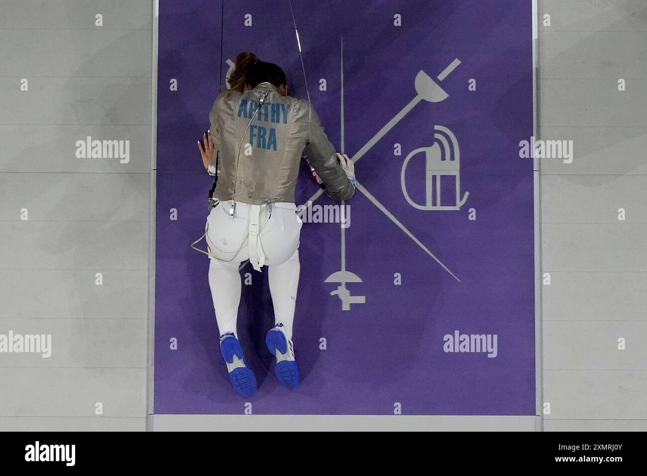 France's Manon Apithy Brunet celebrates after defeating South Korea's ...