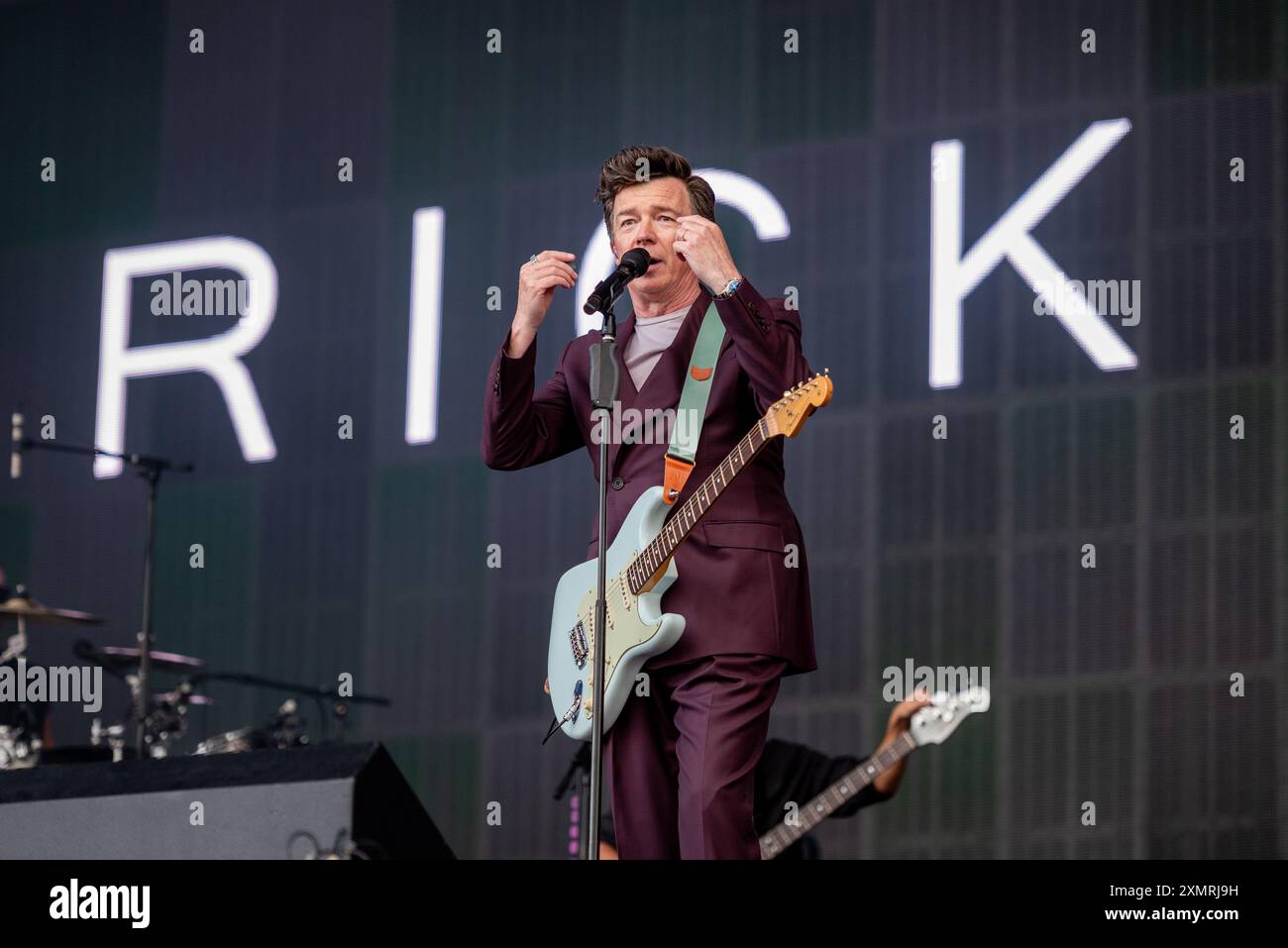 Rick Astley performs on day 3 at Latitude Festival 2024. Henham park ...