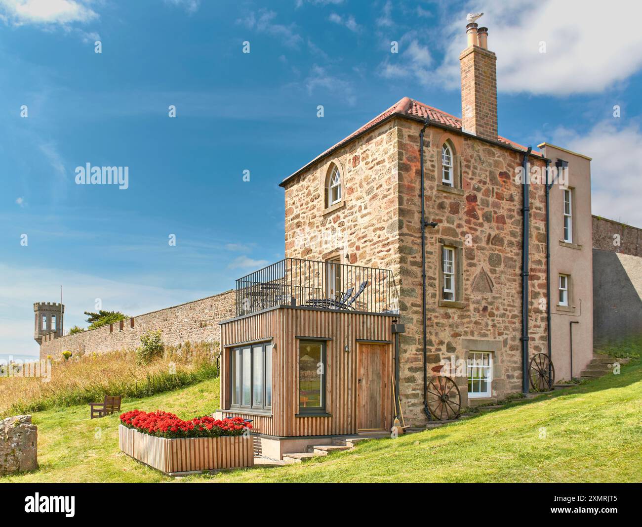 Crail Fife Scotland a blue sky over the award winning renovated Watch ...