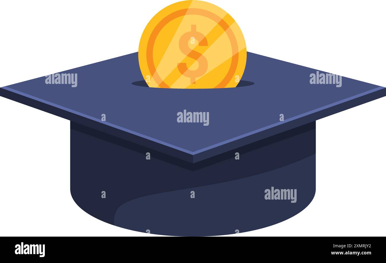 Graduation cap receiving a gold coin hi-res stock photography and ...