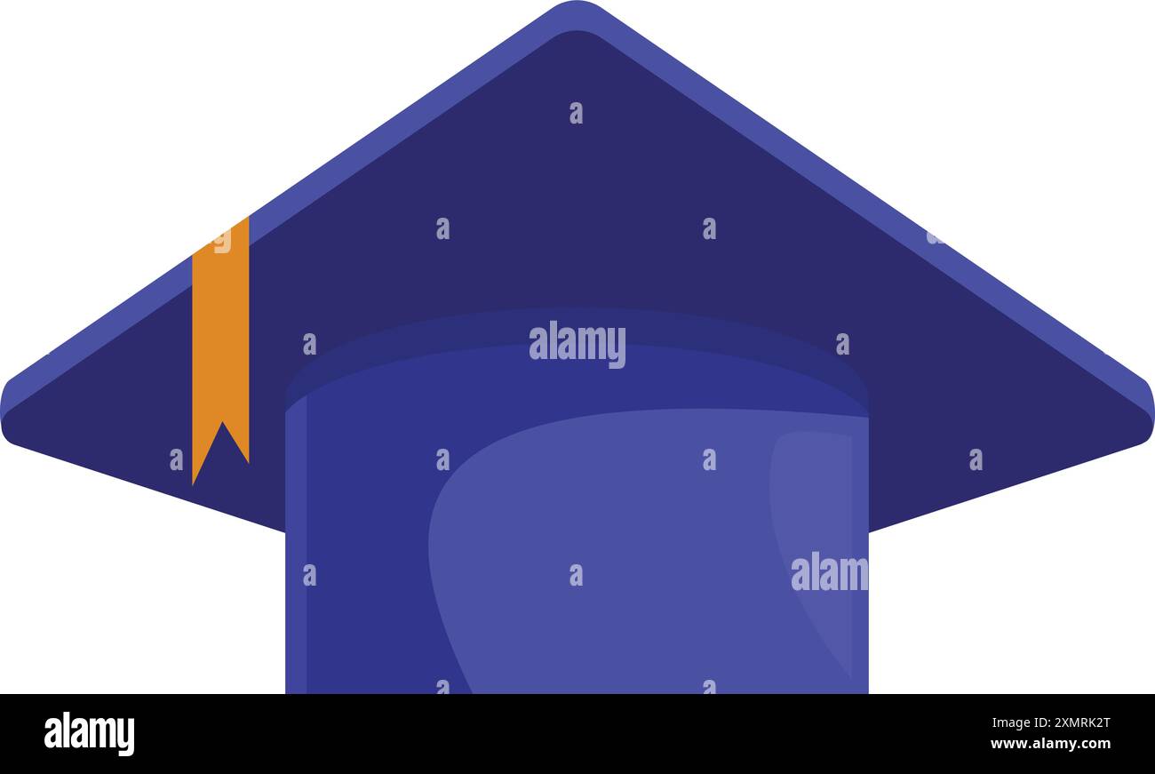 Blue graduation cap celebrating the end of university studies and the ...