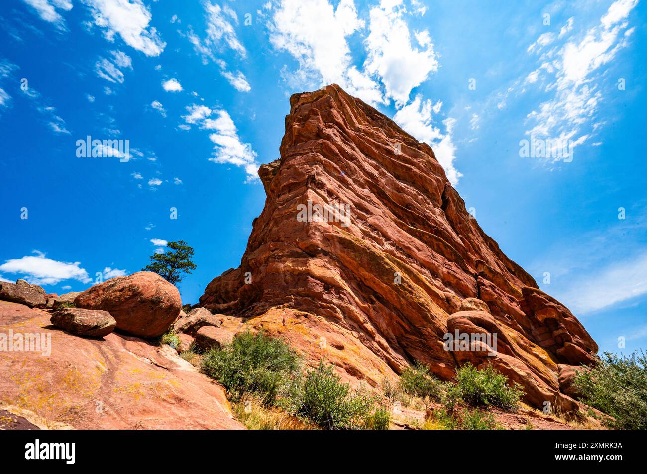 Ship Rock formation at Red Rocks Amphitheater Stock Photo - Alamy