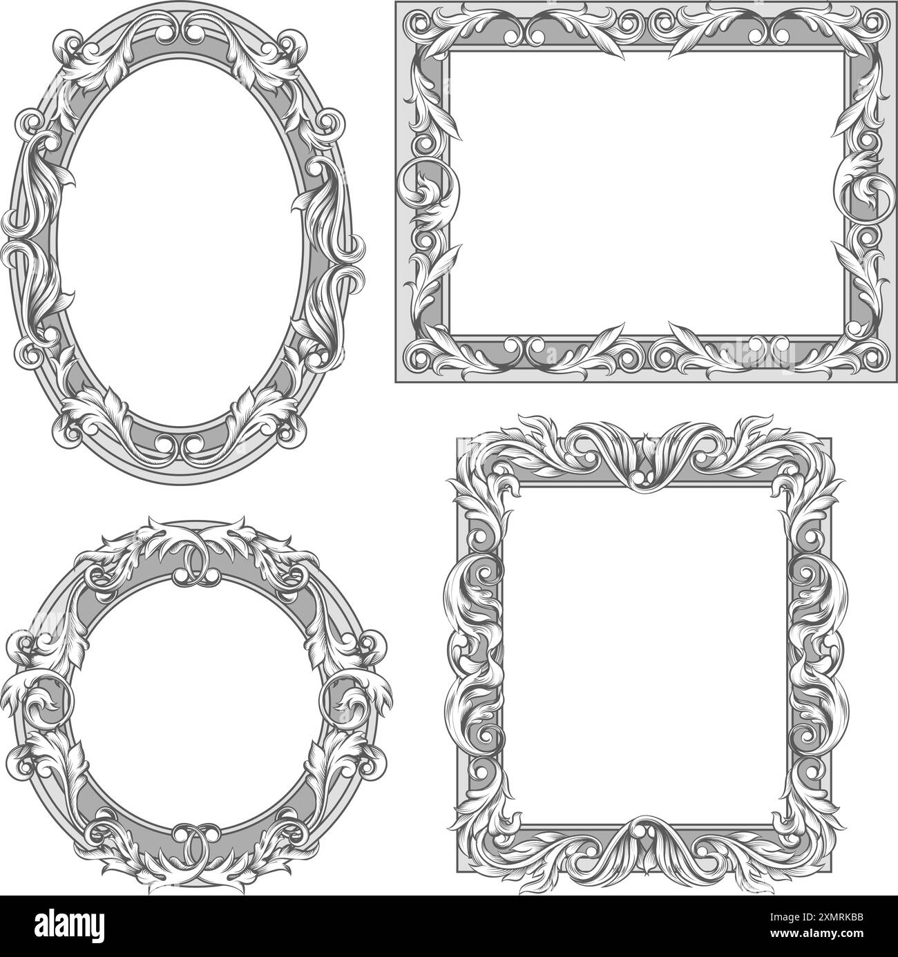 Classic floral decoration Cut Out Stock Images & Pictures - Alamy