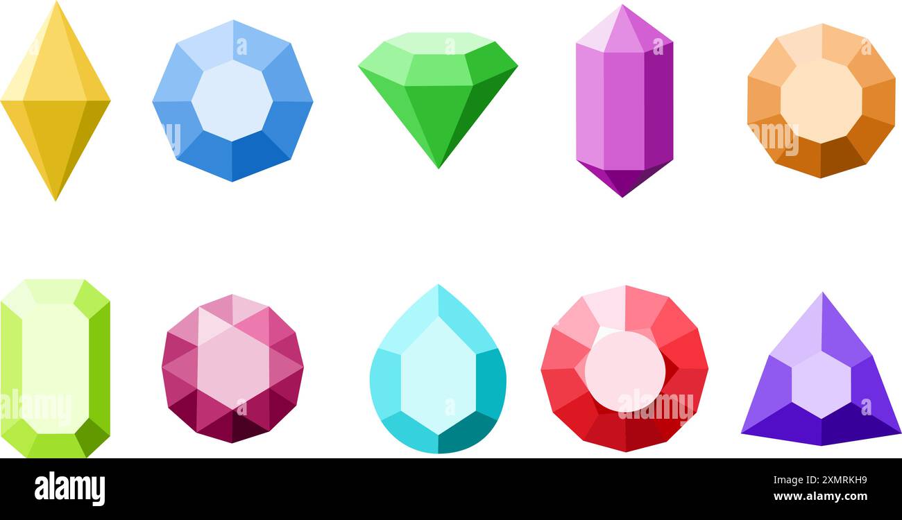 Gemstones colorful set Stock Vector Image & Art - Alamy
