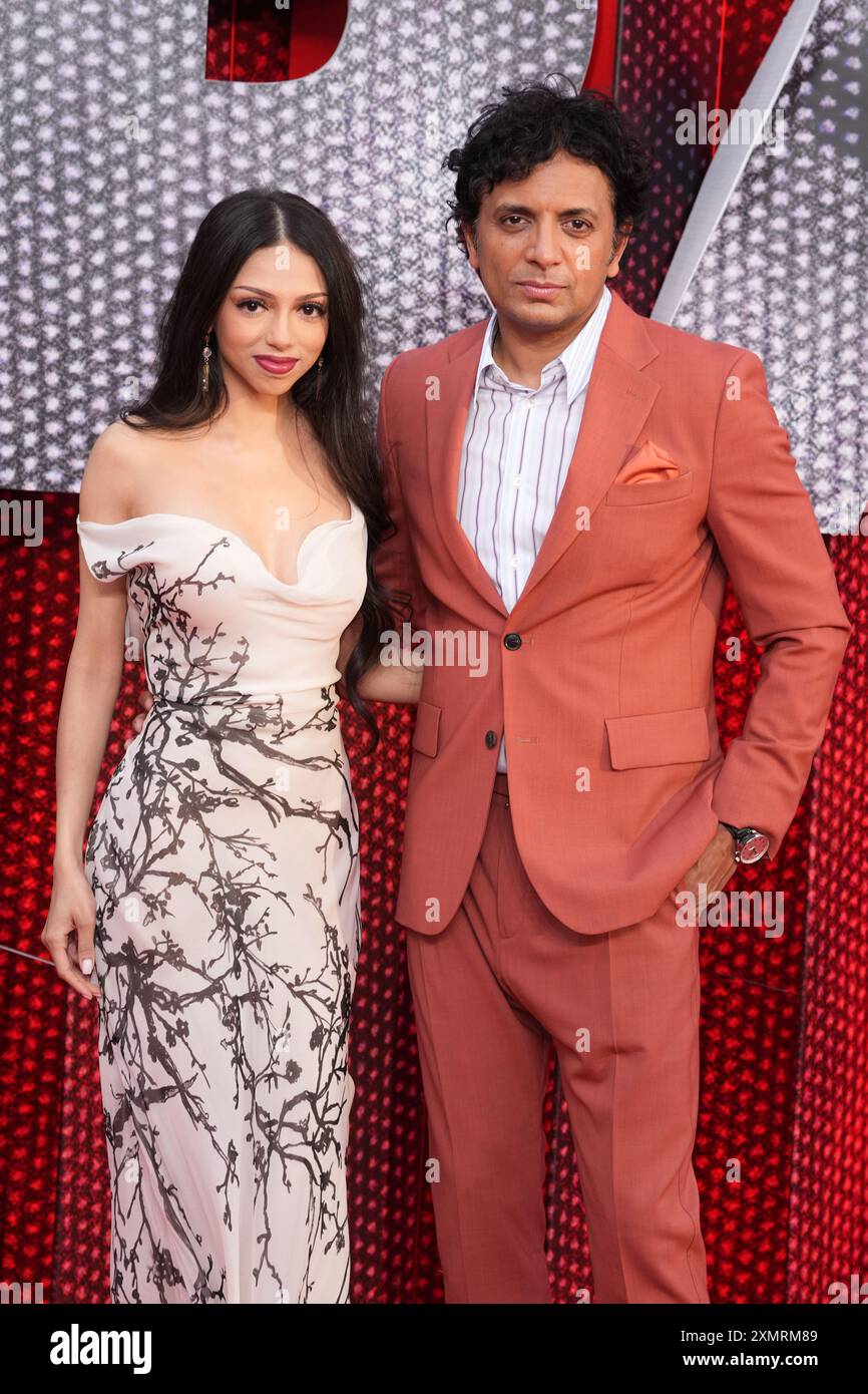 Saleka and M. Night Shyamalan arrive for a special screening of Trap at ...