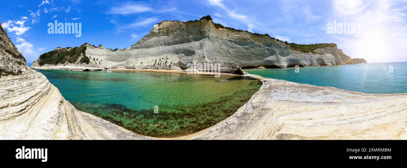 Corfu, 10 June 2024: Ionian Islands of Greece Corfu. Panoramic view of ...