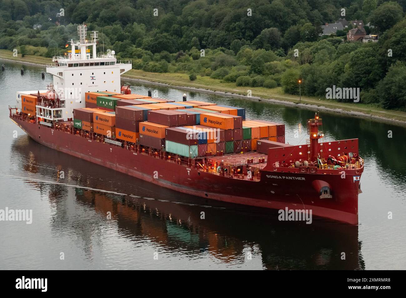 Containership SONGA PANTHER passing the Kiel Canal for the very first ...