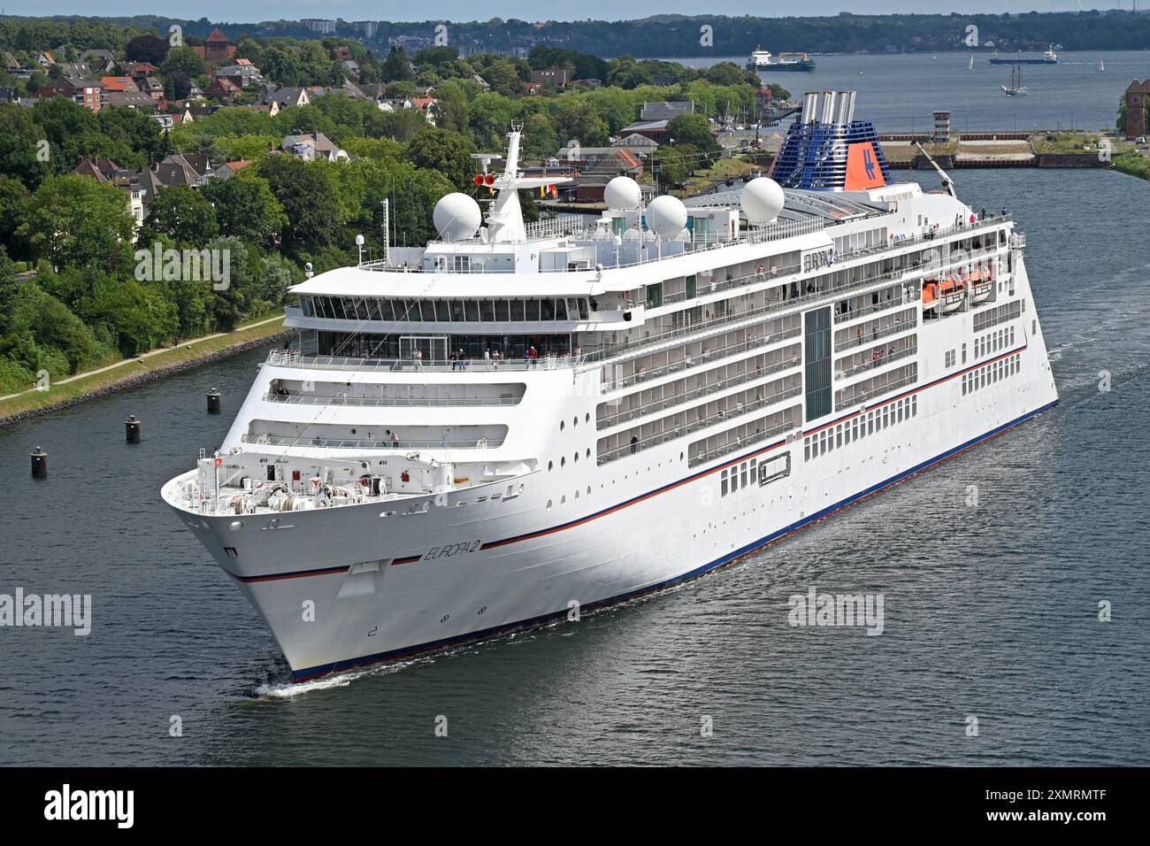 Cruiseship Europa 2 passing the Kiel Canal Stock Photo - Alamy