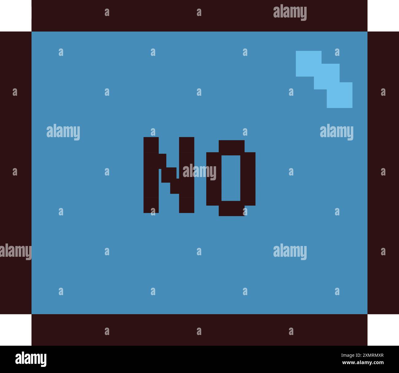Pixel art speech bubble saying no, evoking classic video game ...