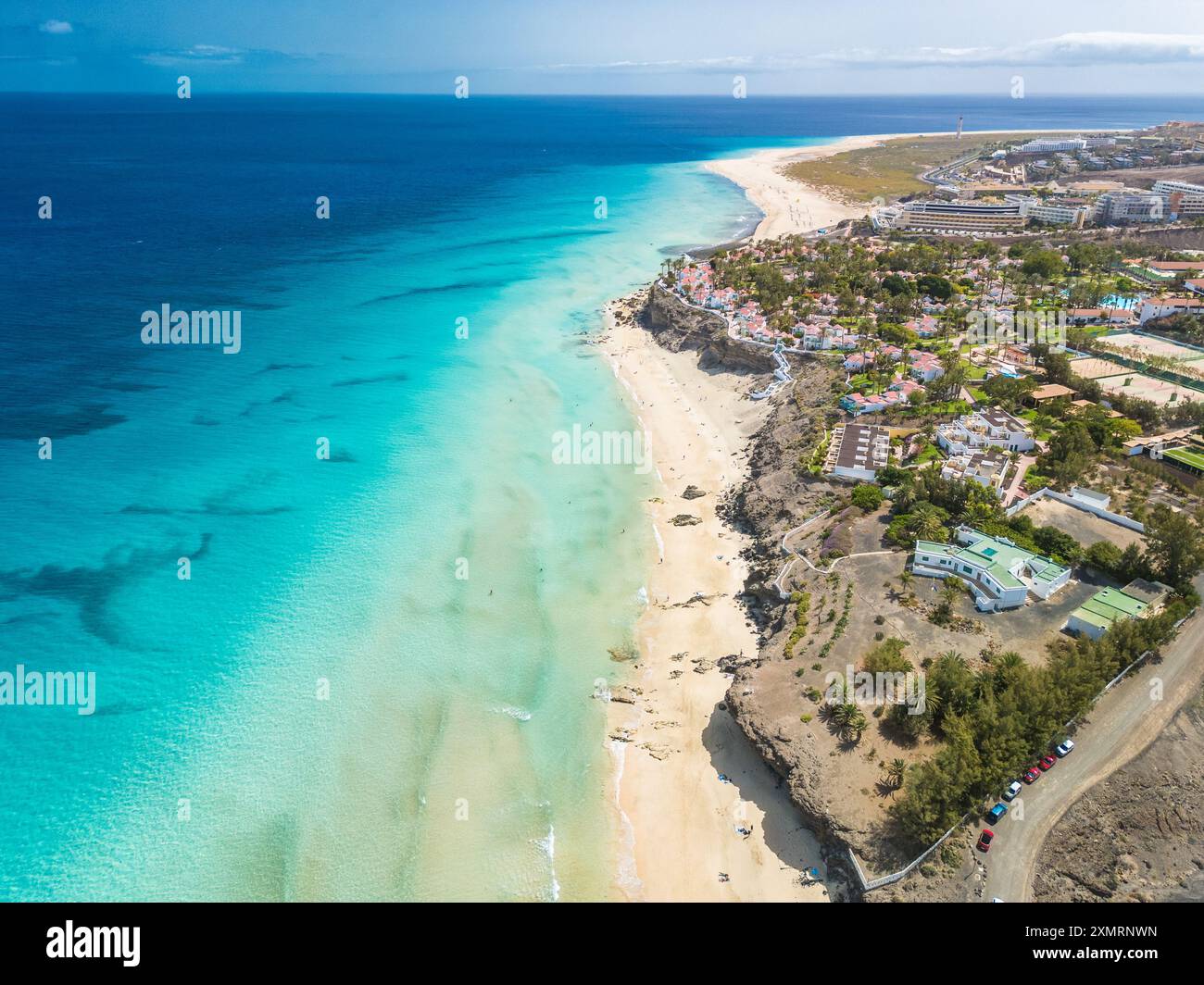 Aerial views of Butihondo and Jandia beach, Fuerteventura, Canary ...