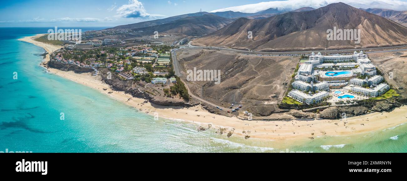 Aerial views of Butihondo and Jandia beach, Fuerteventura, Canary ...