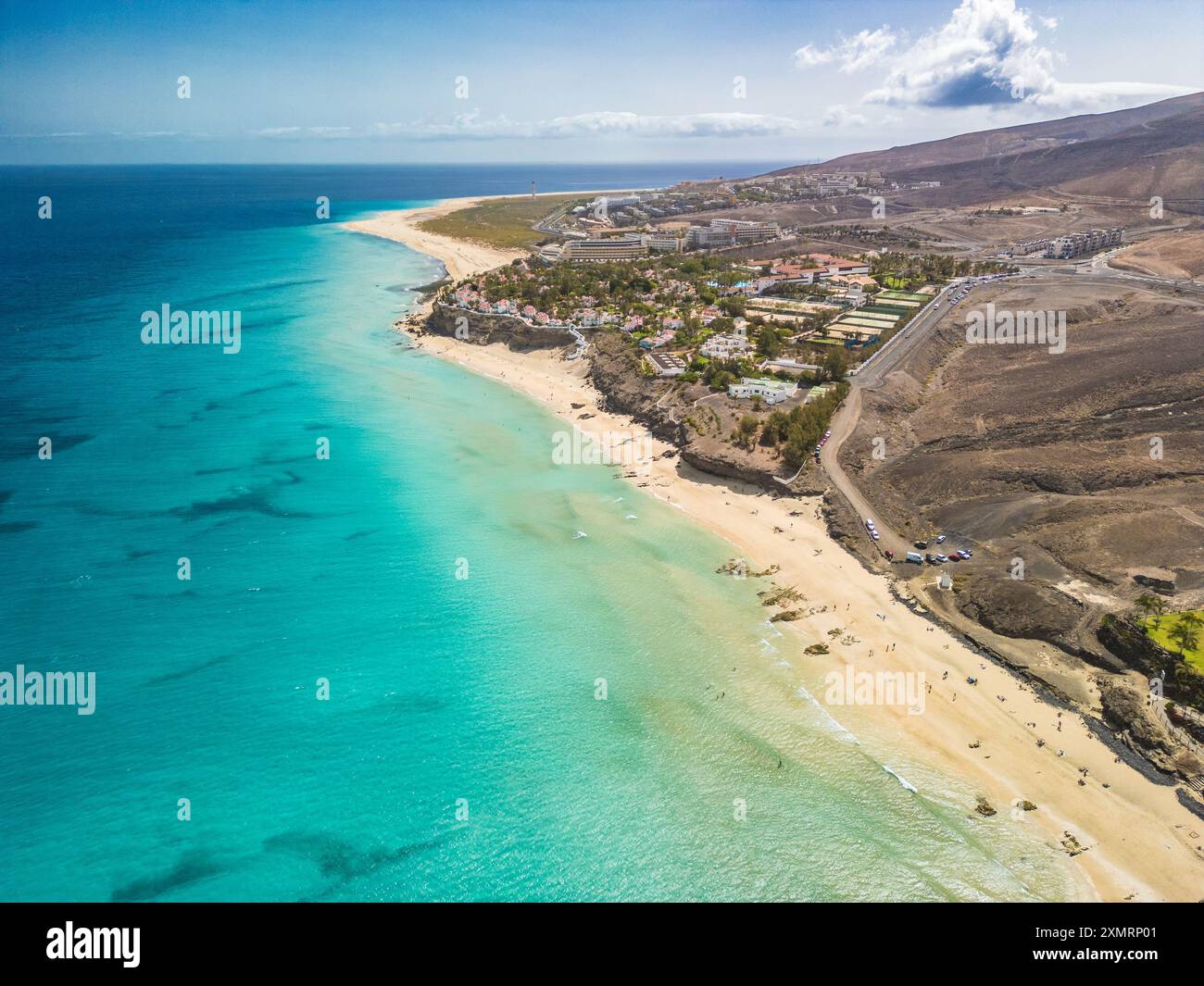 Aerial views of Butihondo and Jandia beach, Fuerteventura, Canary ...