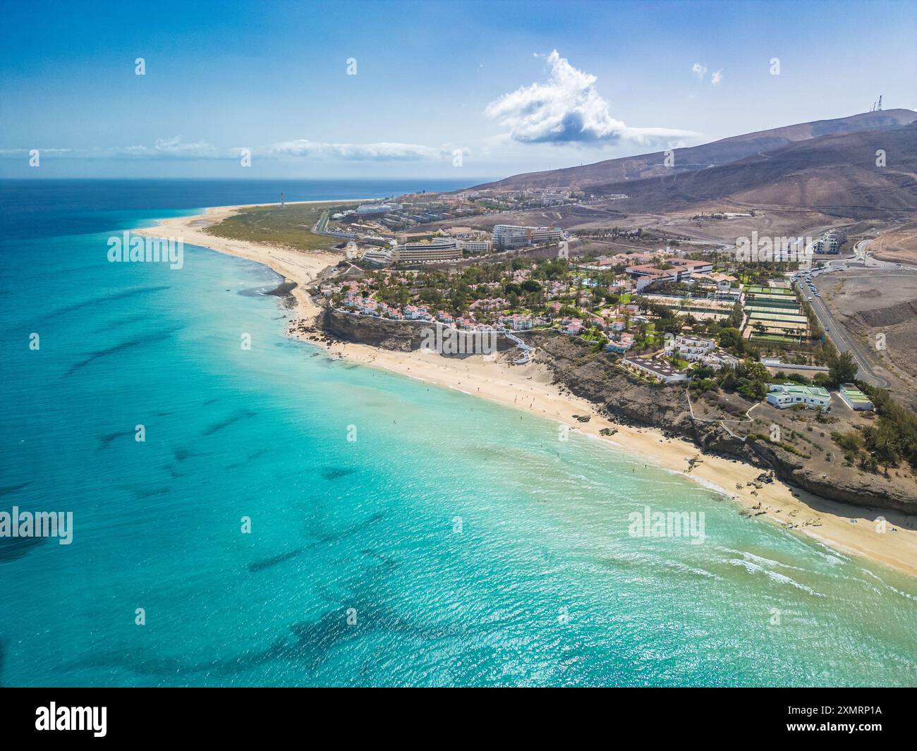 Aerial views of Butihondo and Jandia beach, Fuerteventura, Canary ...