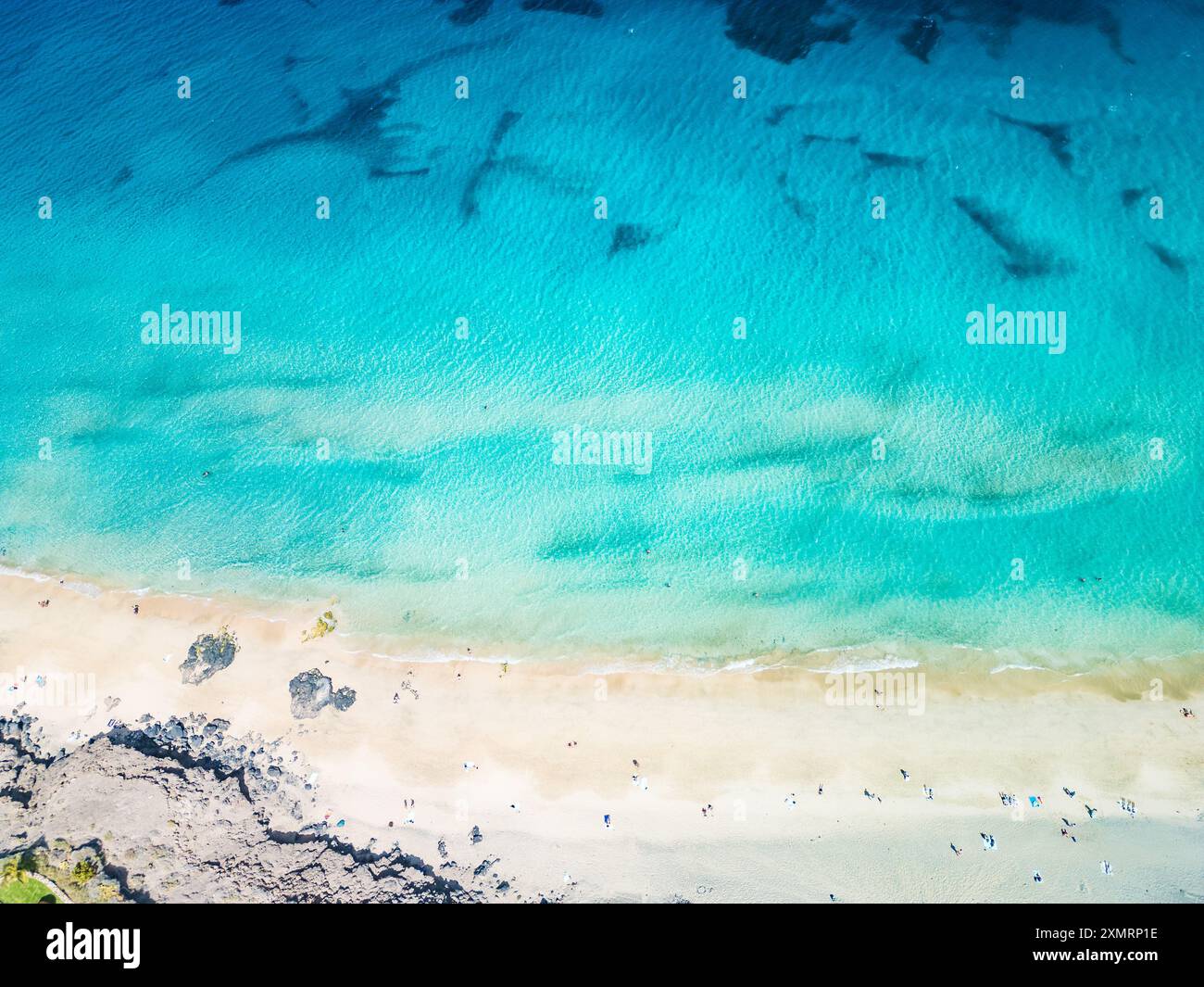 Aerial views of Butihondo and Jandia beach, Fuerteventura, Canary ...