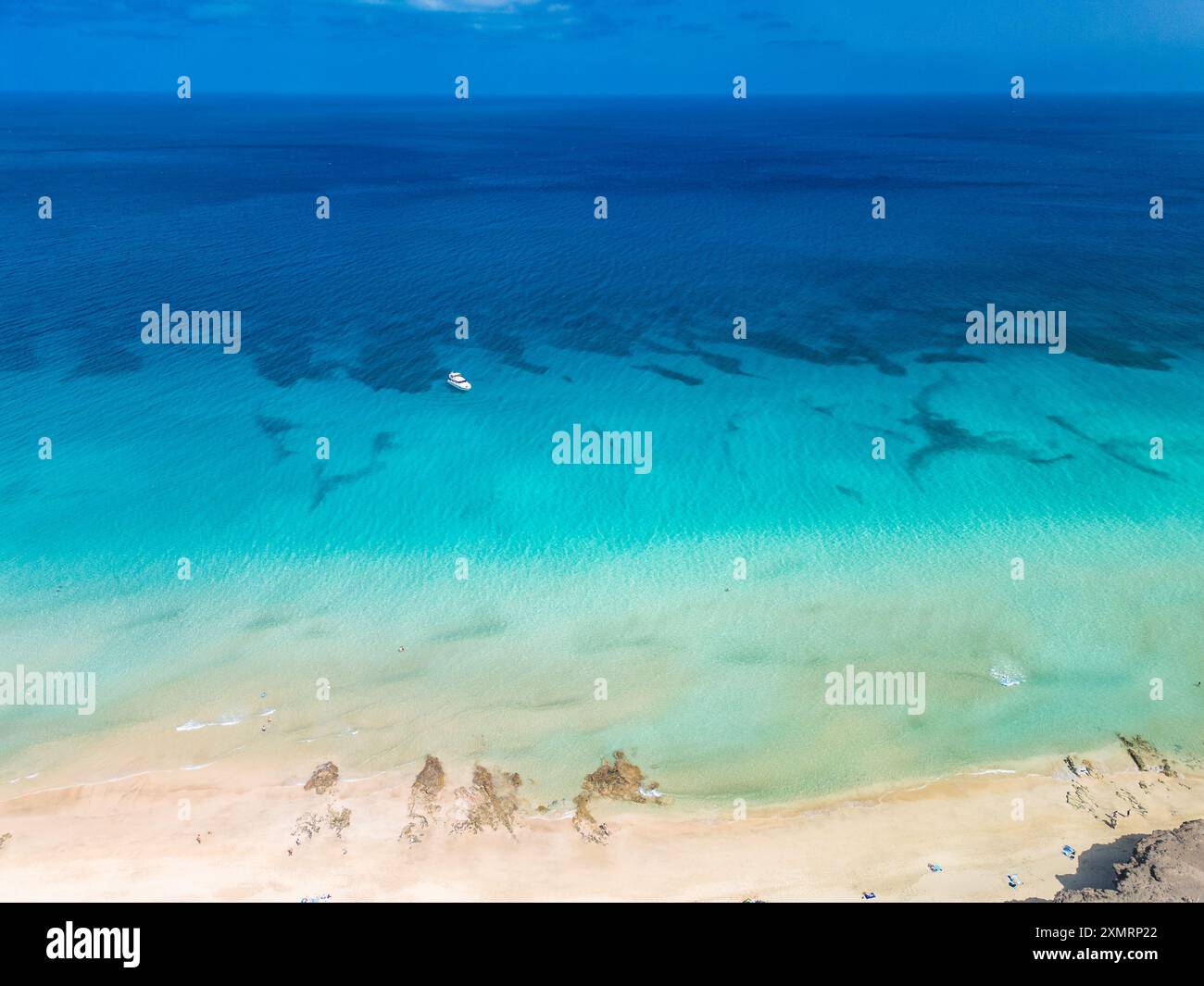 Aerial views of Butihondo and Jandia beach, Fuerteventura, Canary ...