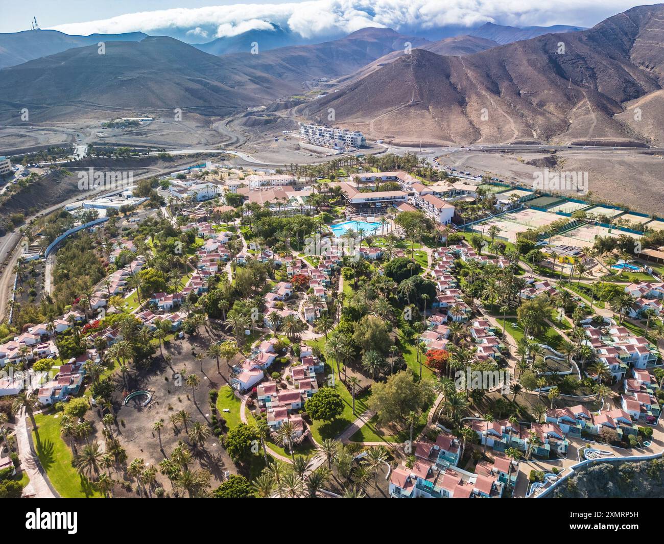Aerial views of Butihondo and Jandia beach, Fuerteventura, Canary ...