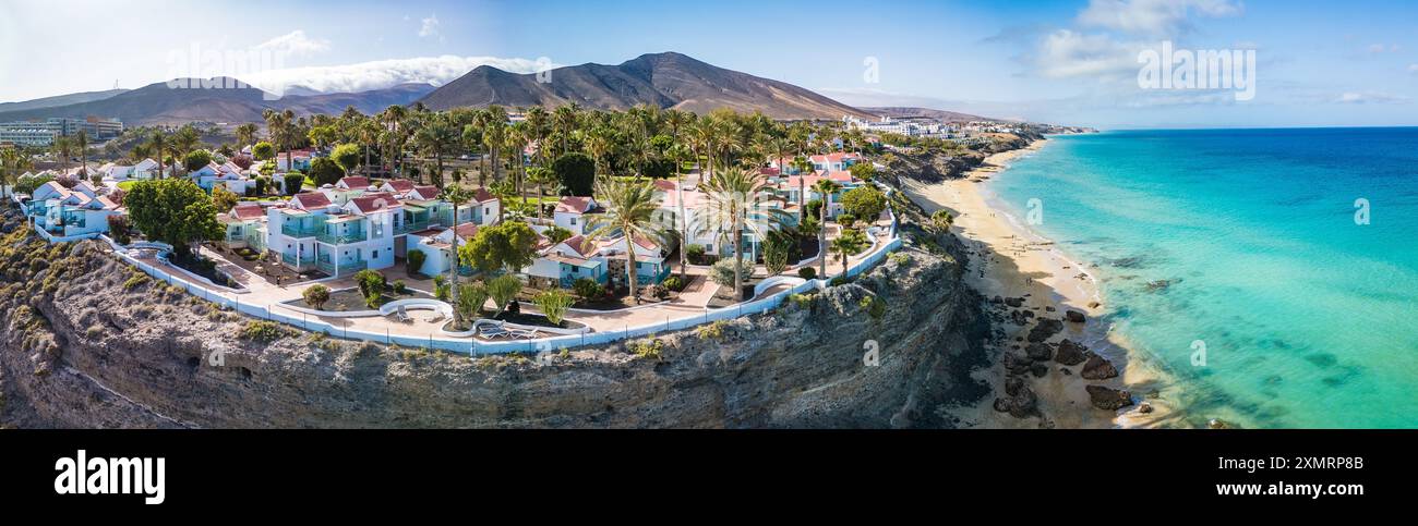 Aerial views of Butihondo and Jandia beach, Fuerteventura, Canary ...