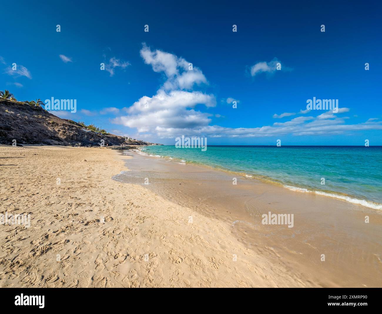 Aerial views of Butihondo and Jandia beach, Fuerteventura, Canary ...