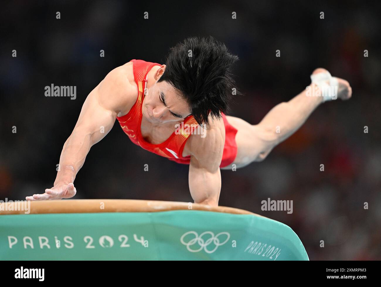 Paris, France. 29th July, 2024. Zhang Boheng of team China competes ...