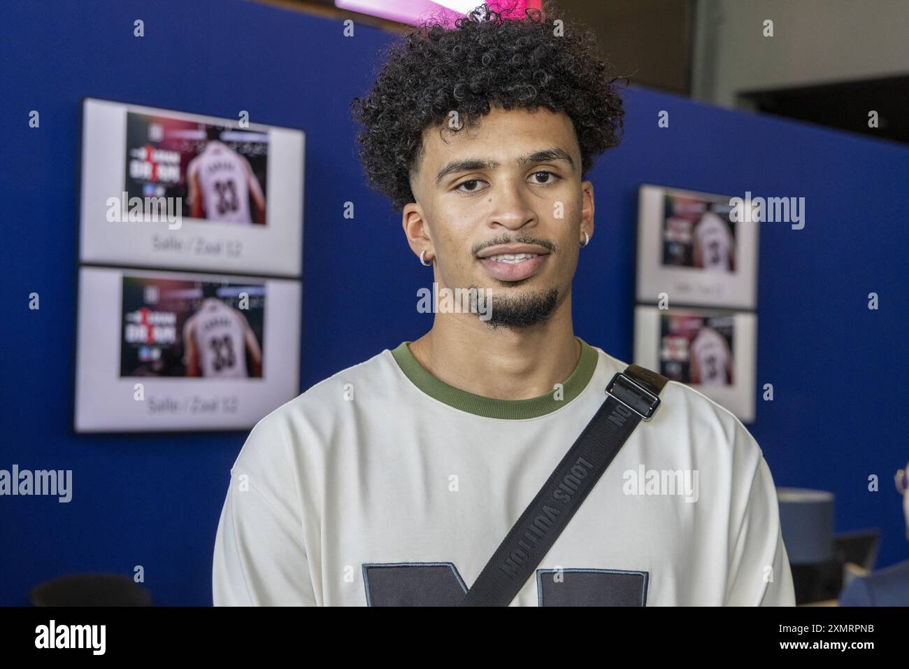 Brussels, Belgium. 29th July, 2024. Belgian NBA-player Toumani Camara ...