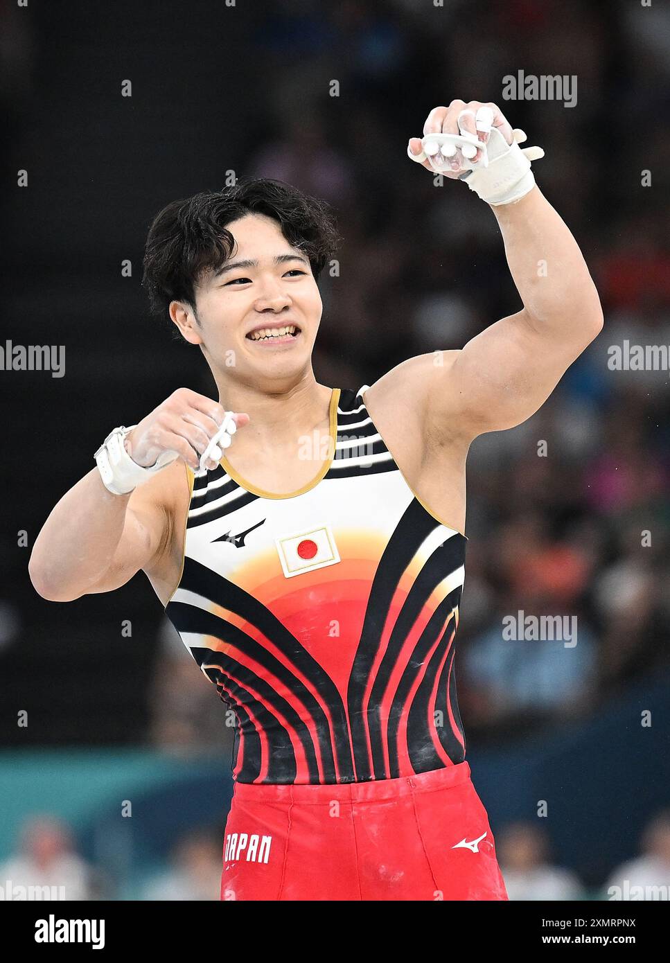Paris, France. 29th July, 2024. Oka Shinnosuke of team Japan react ...