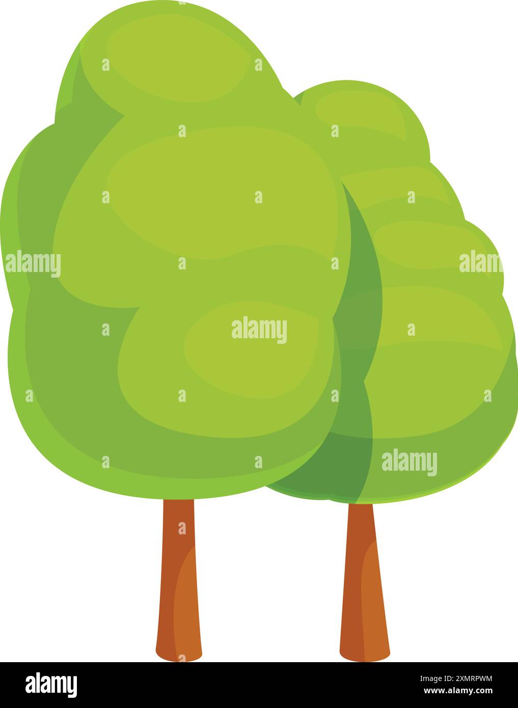 Two trees side by side Stock Vector Images - Alamy