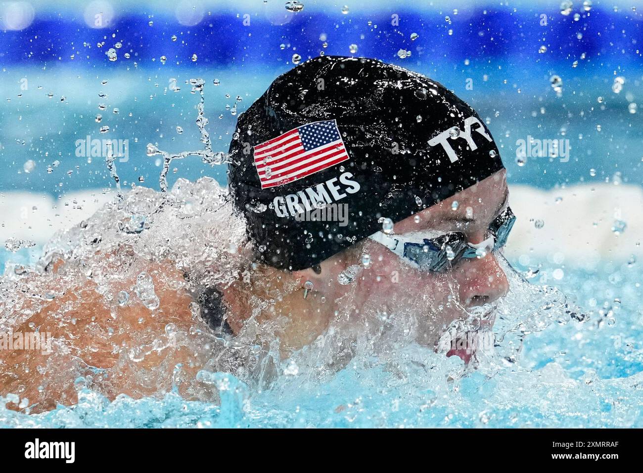 Katie Grimes, of the United States, competes in the women's 400-meter ...