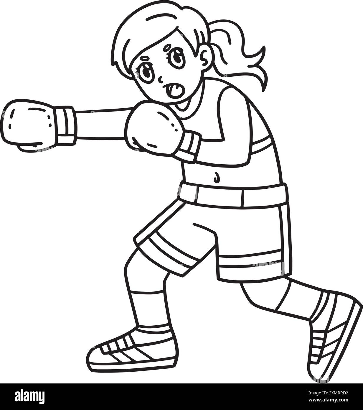 Female boxing vector Stock Vector Images - Alamy