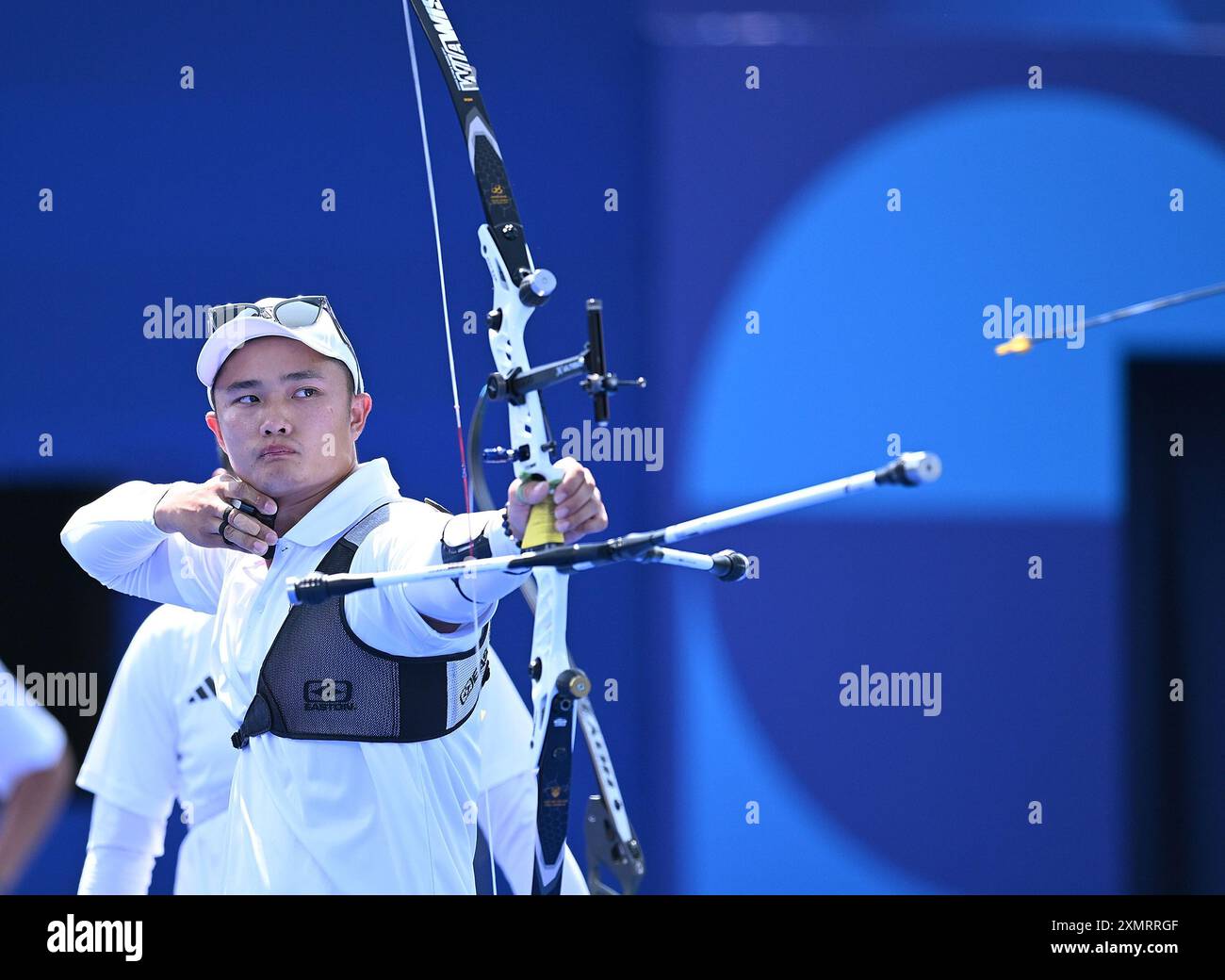 Paris, France. 29th July, 2024. Lin Zih-Siang of team Chinese Taipei ...
