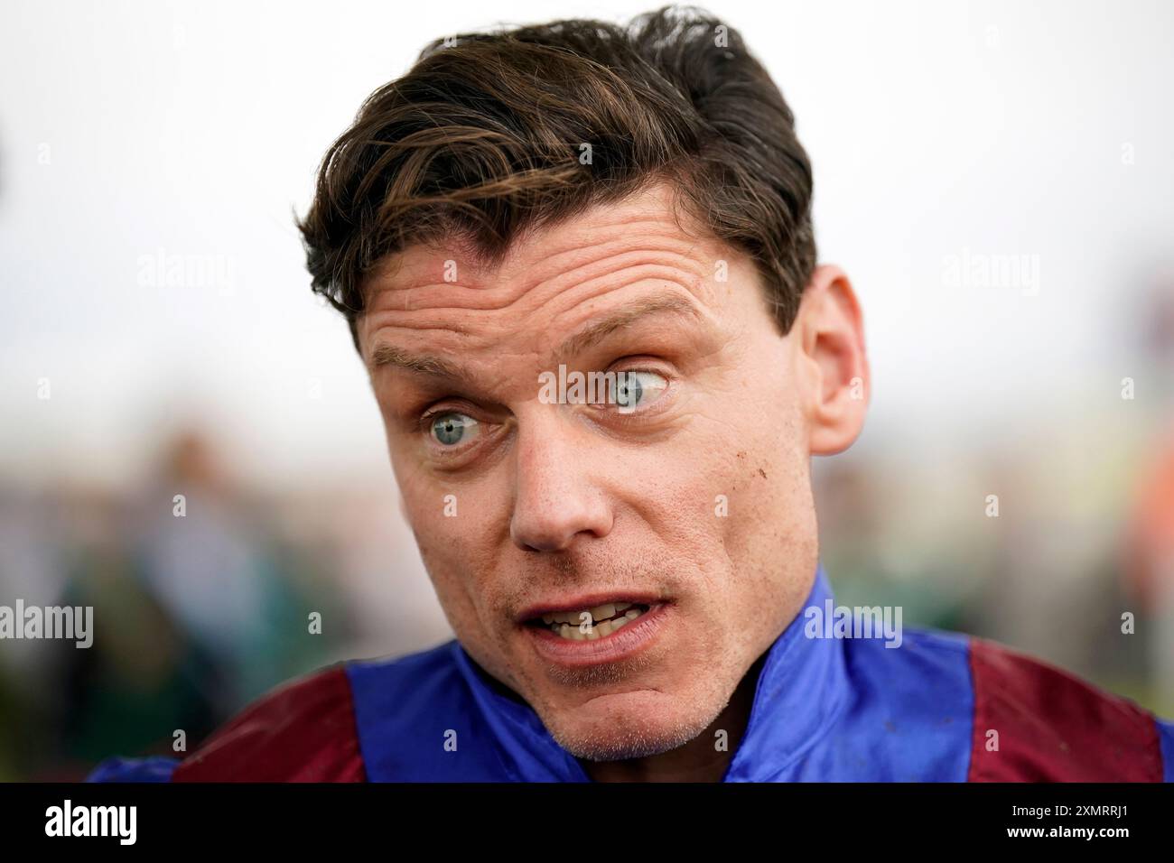 Jockey David Dunsdon after winning the Connacht Hotel (Q.R.) Handicap ...